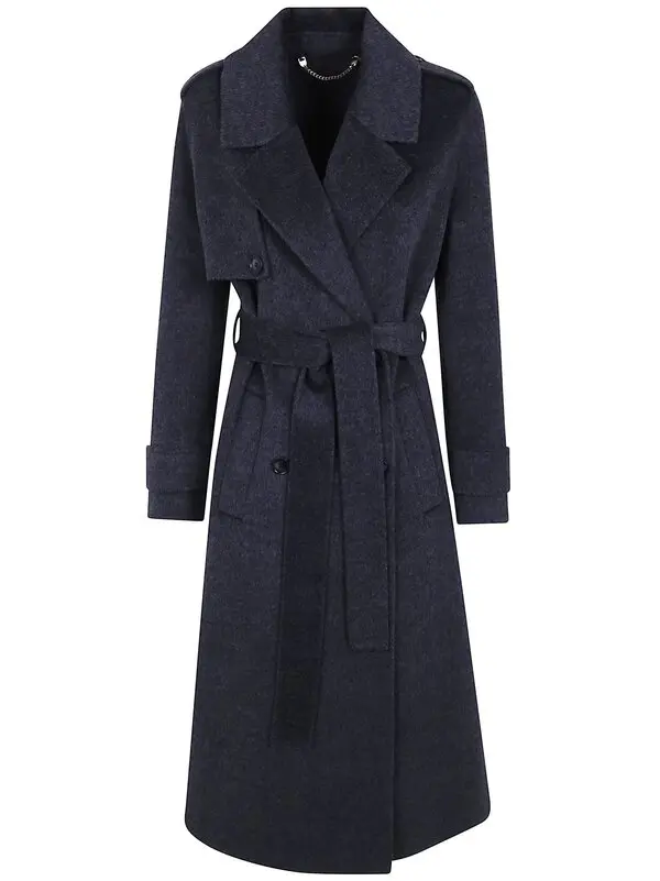 GIOVANNI PARIS Coat Trench "cassis Anthracite Grey - Gray