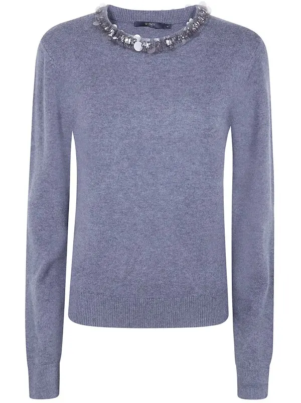 Seventy Sweater Round Neck "round Neck Sweater With Appliques