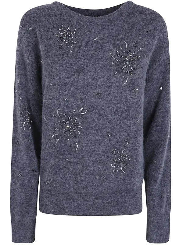 Seventy Boat Neck Sweater "boat Neck Sweater With Appliques