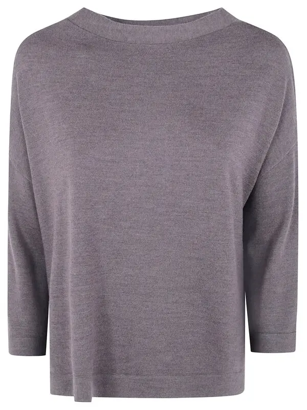 MA`RY`YA Sweater Boat Neck "boat Neck Merino Sweater