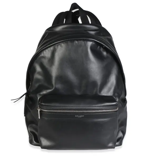Saint Laurent Matte Leather City Backpack