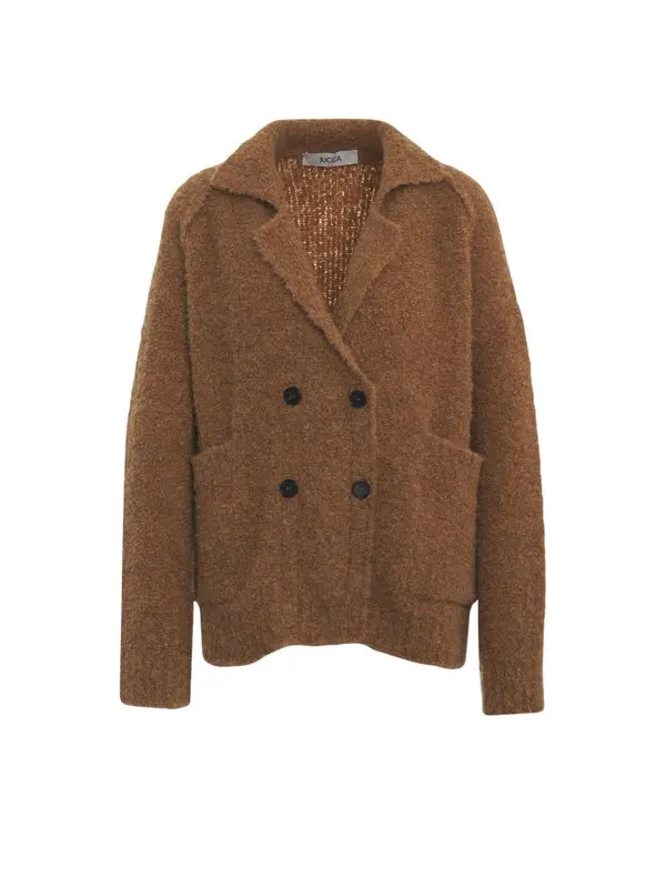 JUCCA Sweater To Double-breasted Jacket - Brown