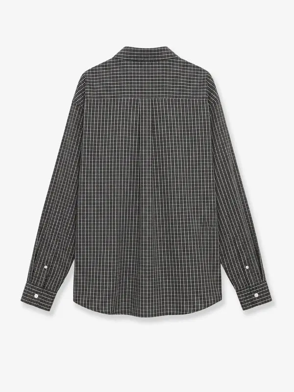 Loewe Technical Cotton Shirt With Allover Check Pattern