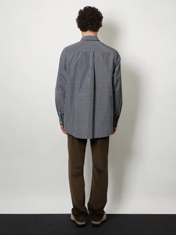 Loewe Technical Cotton Shirt With Allover Check Pattern - Black
