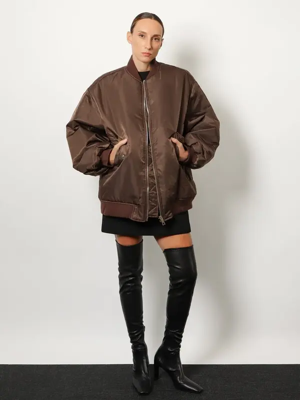 THE FRANKIE SHOP Astra Nylon Jacket - Brown
