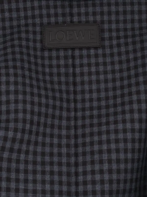 Loewe Lightweight Wool Jacket With A Check Pattern