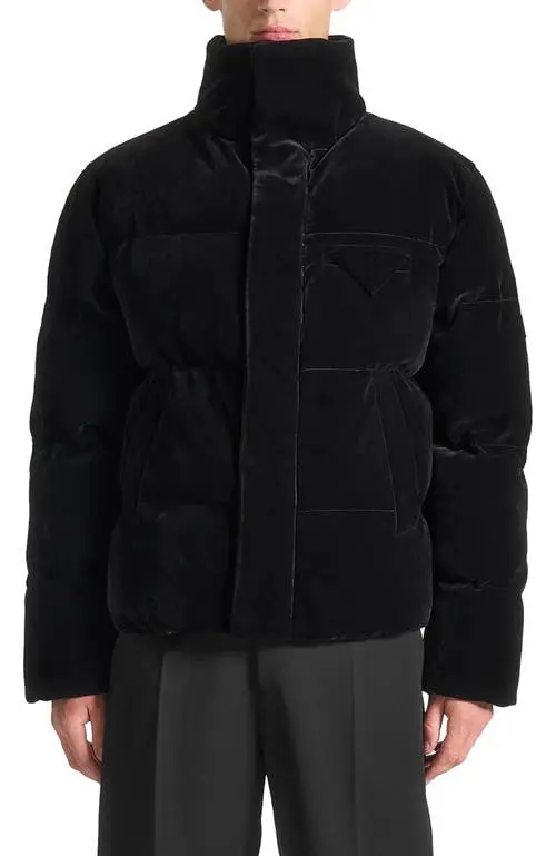 Manière De Voir Velvet Puffer Jacket