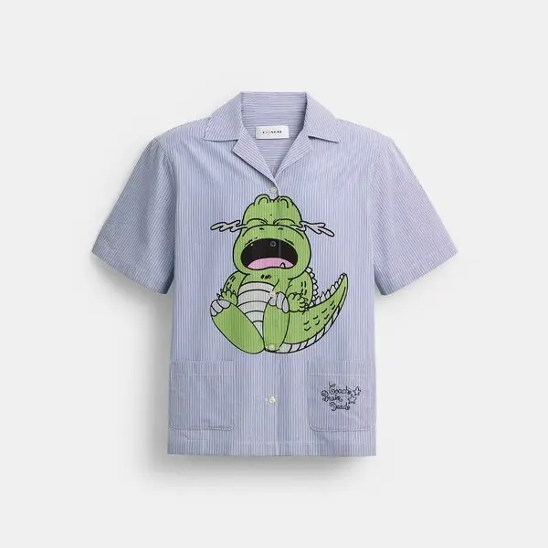 COACH OUTLET Brain Dead Darby Dino Short Sleeve Button Up Shirt
