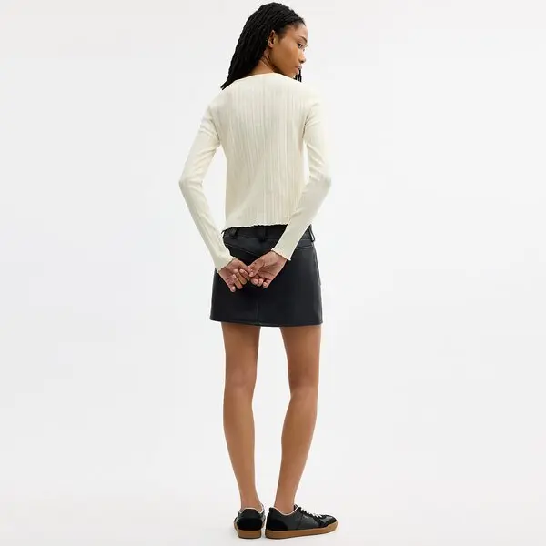 COACH OUTLET Brain Dead Kachi Mouse Graphic Long Sleeve Pointelle Top
