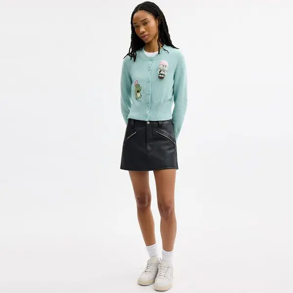 COACH OUTLET Brain Dead Plush Character Cardigan In Organic Cotton