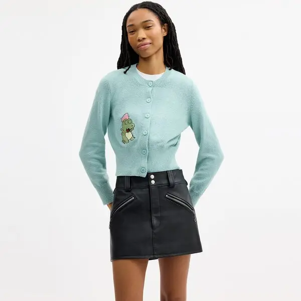 COACH OUTLET Brain Dead Plush Character Cardigan In Organic Cotton