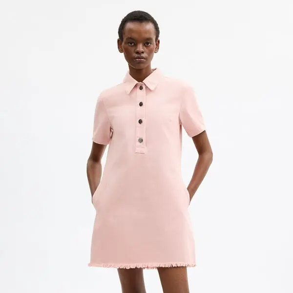 COACH OUTLET Brain Dead Short Sleeve Denim Mini Dress