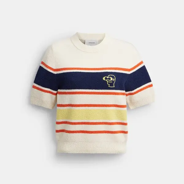 COACH OUTLET Brain Dead Striped Knit Top - Cream