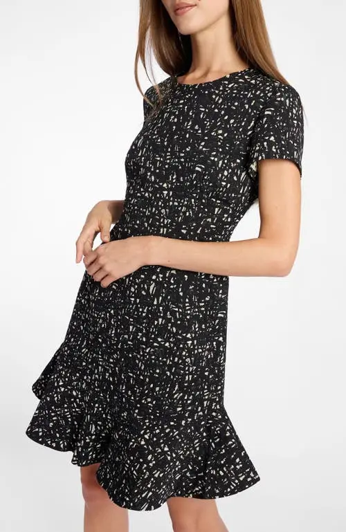 Santorelli Moira A-line Sheath Dress In Stretch Jacquard