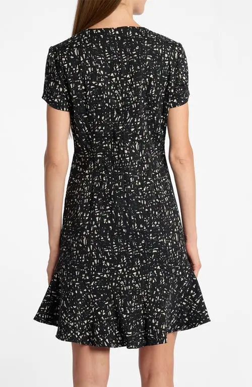 Santorelli Moira A-line Sheath Dress In Stretch Jacquard