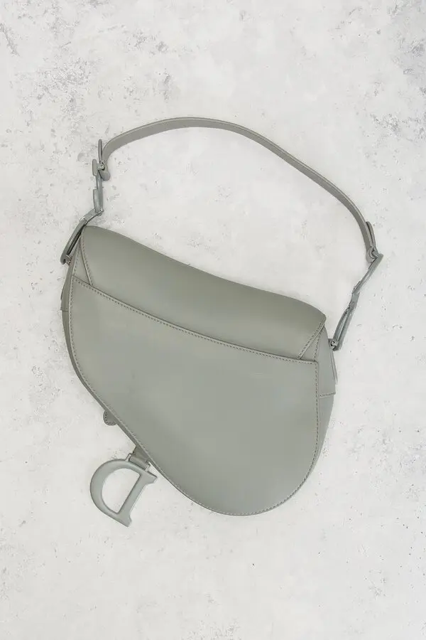 Dior Ultra Matte Saddle Bag - Grey