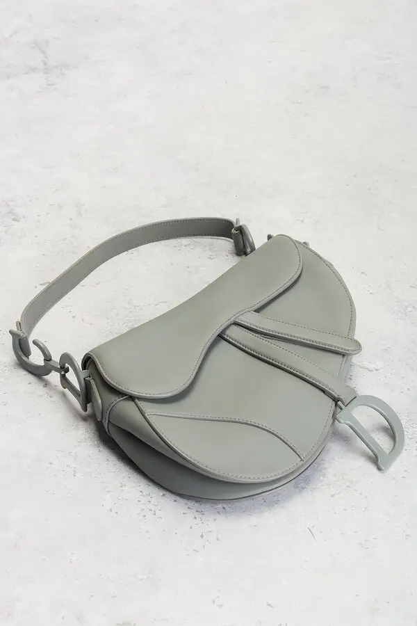 Dior Ultra Matte Saddle Bag - Grey