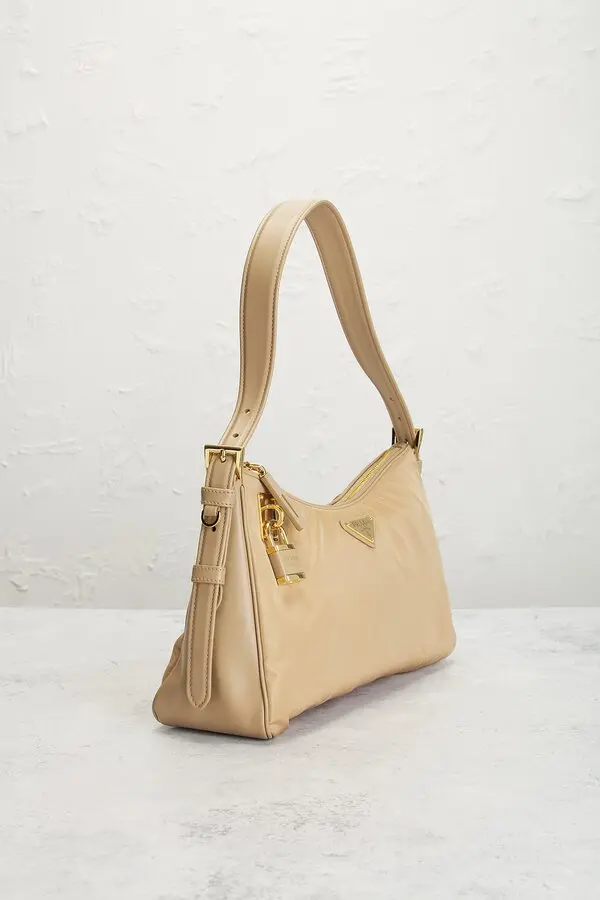 Prada Aimee Shoulder Bag In Beige - Cammello