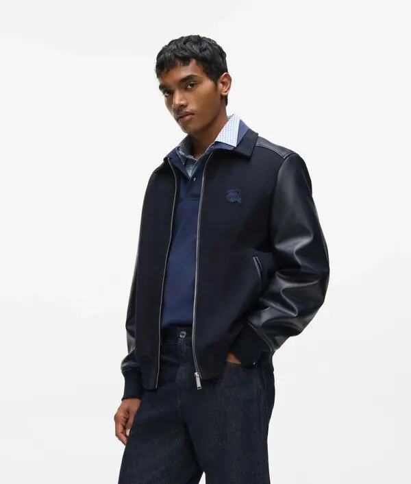 Karl Lagerfeld Ikon Varsity Jacket - Peacoat