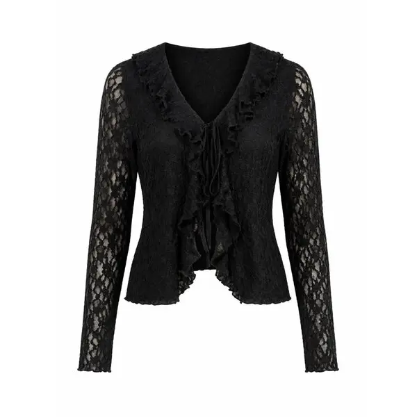 YUMI Ruffle Lace Top