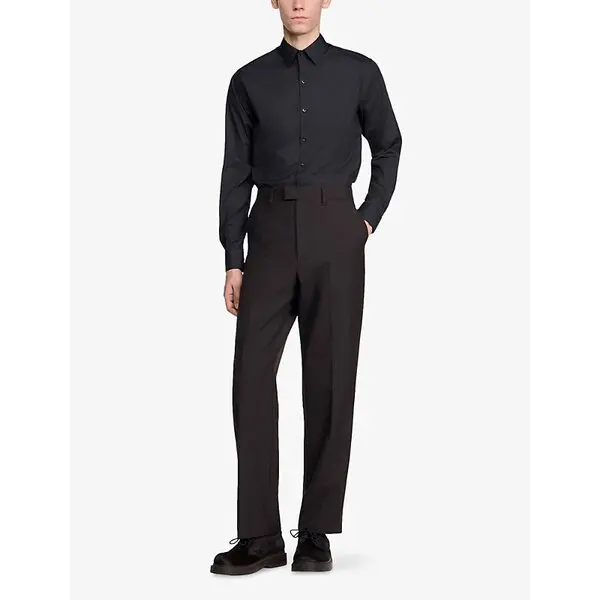 Sandro Straight-leg Regular-fit Wool Trousers