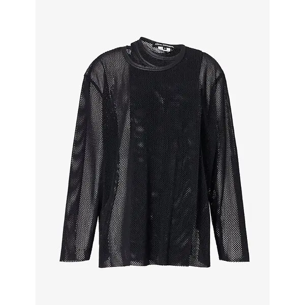 Junya Watanabe Oversized Long-sleeve Mesh Top
