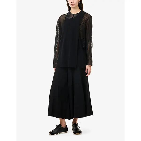 Junya Watanabe Oversized Long-sleeve Mesh Top