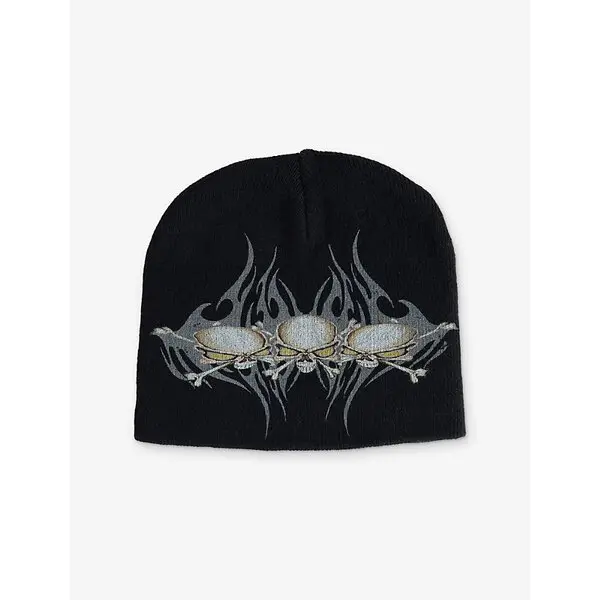 HELLSTAR Tribal Skullz 2 Cotton Beanie
