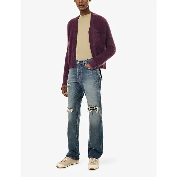 Acne Studios Klasher Logo-embroidery Cashmere Cardigan