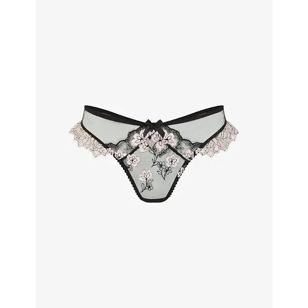 Agent Provocateur Andiee Embroidered Lace Thong