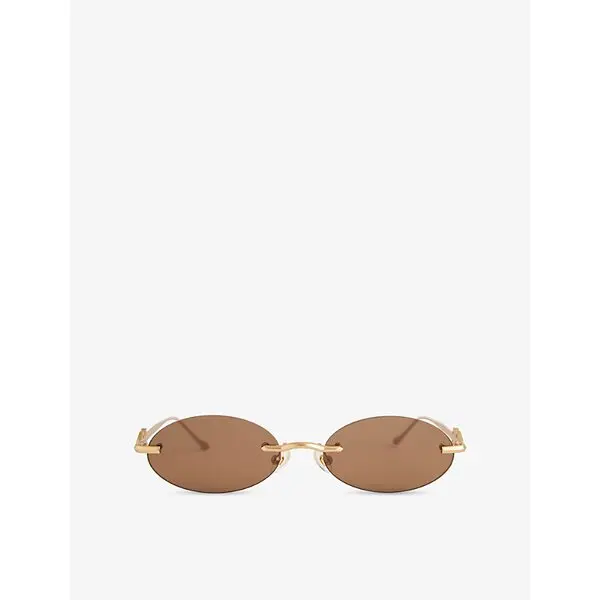 KAREN WAZEN Vicky Frameless Metal Sunglasses