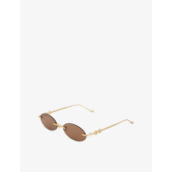 KAREN WAZEN Vicky Frameless Metal Sunglasses