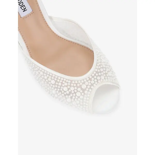 Steve Madden Rollout Embellished Woven Heeled Mules