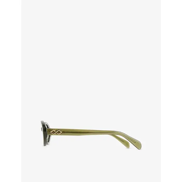 KAREN WAZEN Olivia Oval Acetate Sunglasses