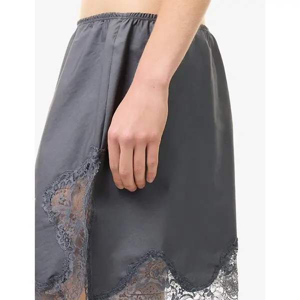 Gimaguas Katalin Lace-trim Cotton Mini Skirt