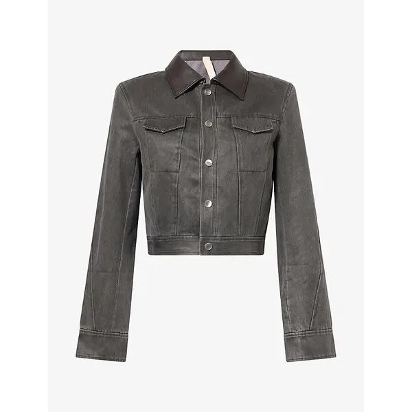 OUDE WAAG Retro Cropped Denim Jacket