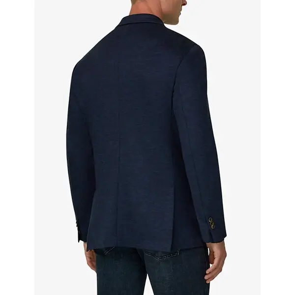 Boggi Milano Double-breasted Regular-fit Wool-blend Jacket