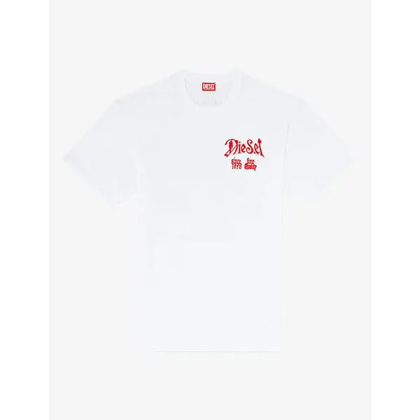 DIESEL® Flock Graphic-print Cotton T-shirt