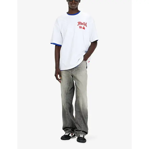 DIESEL® Flock Graphic-print Cotton T-shirt