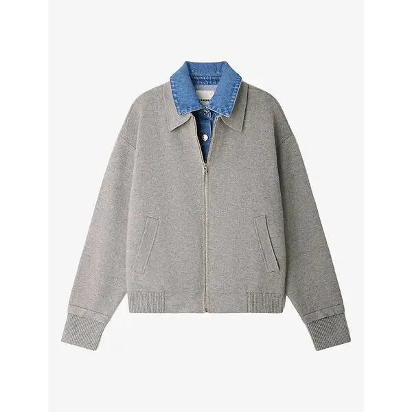 Sandro Two-in-one Wool And Cashmere-blend Cardigan