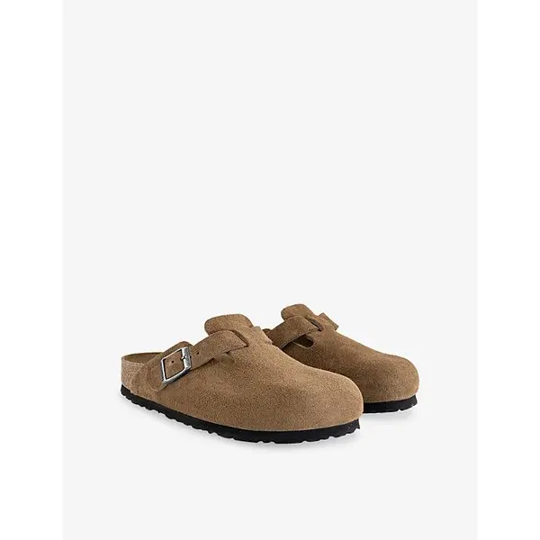 BIRKENSTOCK Boston Suede Clogs - Dark Tea Suede