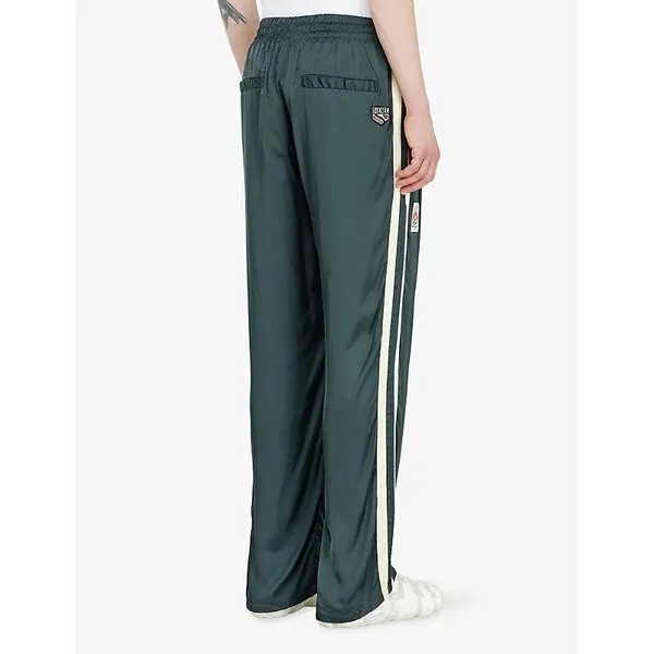 DIESEL® Embroidered-patches Satin Track Trousers