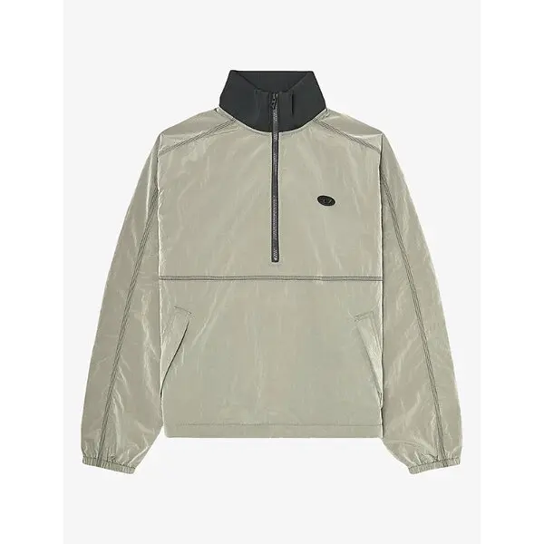 DIESEL® Half-zip Crinkle Nylon Jacket