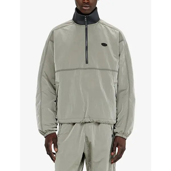 DIESEL® Half-zip Crinkle Nylon Jacket