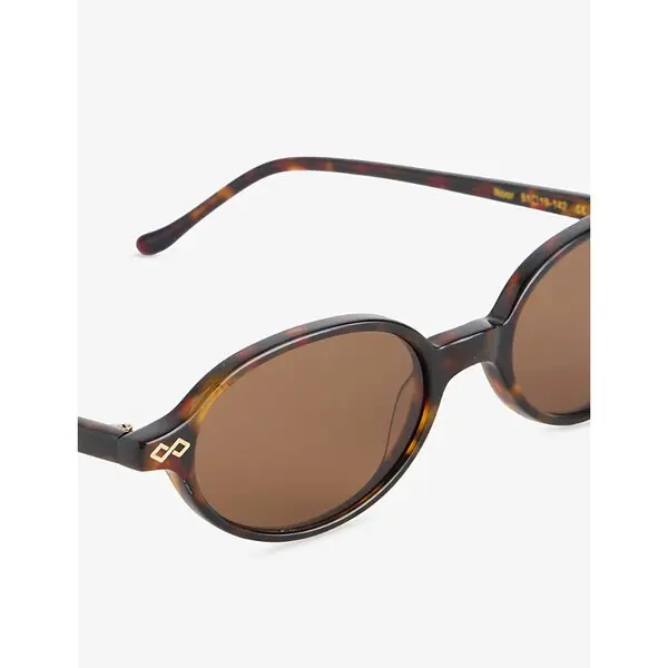 KAREN WAZEN Noor Round-shape Shell Acetate Sunglasses
