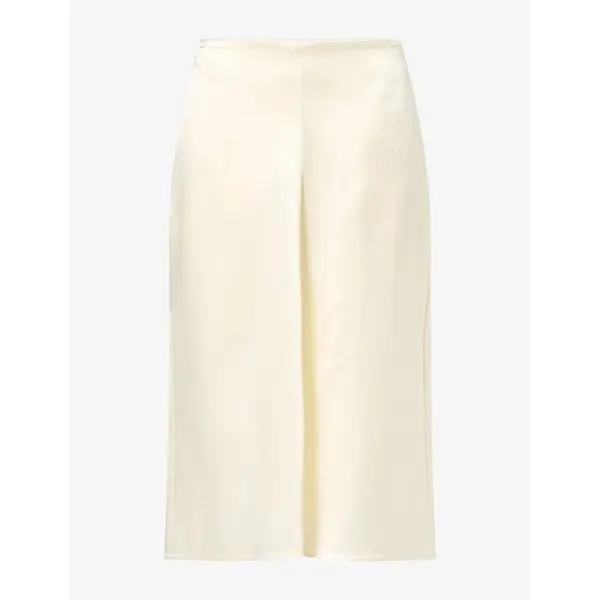 Bottega Veneta A-line Satin Midi Skirt