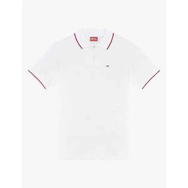 DIESEL® Contrast-trim Cotton Polo Shirt