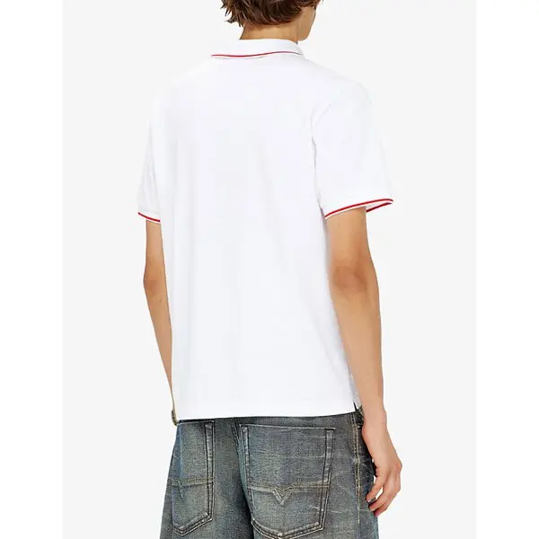 DIESEL® Contrast-trim Cotton Polo Shirt