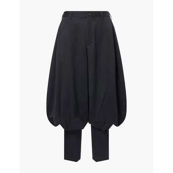 Comme Des Garçons Balloon Wool Trousers - Black