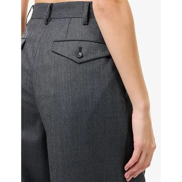 Junya Watanabe Double-pleat Wide-leg Wool Trousers